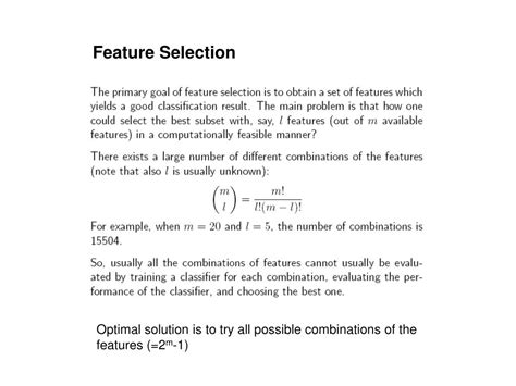 PPT Feature Selection PowerPoint Presentation Free Download ID