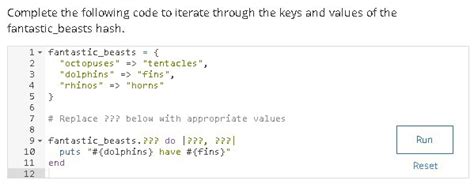 Solved Complete The Following Code To Iterate Through The