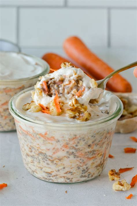Carrot Cake Overnight Oats Recipe Healthy Breakfast Spread Ideas