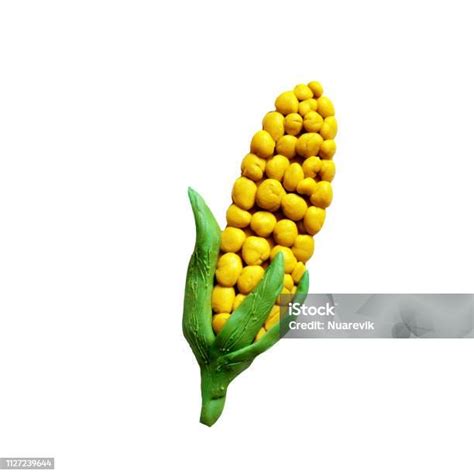흰색 배경에 고립 된 다채로운 플라스 티 신 수 제 3d 달콤한 옥수수 아이콘 0명에 대한 스톡 사진 및 기타 이미지 0명 3차원 형태 건강한 식생활 Istock