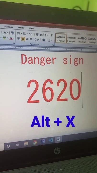 Danger Symbol Windows Codelover Computerscience Msword Computer Shortcut Tricks