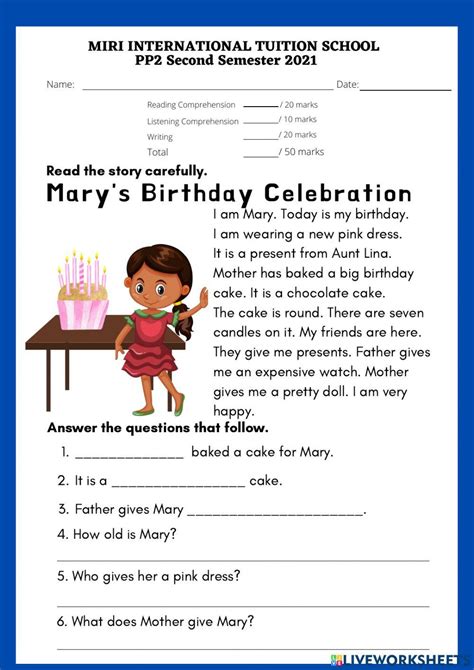 Pp2 Test 1 Online Exercise For Live Worksheets