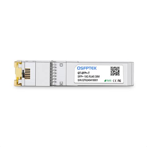 Cisco Sfp 10g T X 10gbase T Sfp Transceiver Module Qsfptek