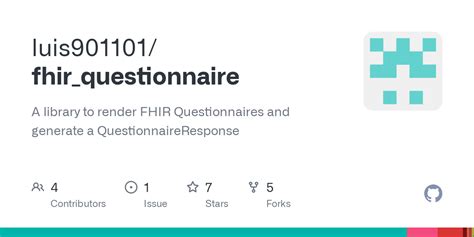 Github Luis901101fhirquestionnaire A Library To Render Fhir