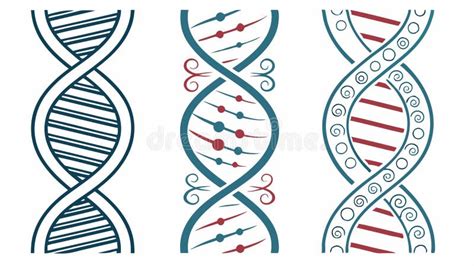 DNA Strand Illustrations Genetic Code Designs Vector Design Generative AI Stock Vector