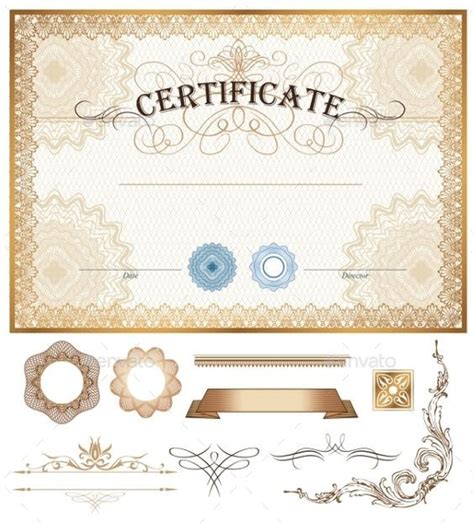 Ornate Certificate Scroll Template