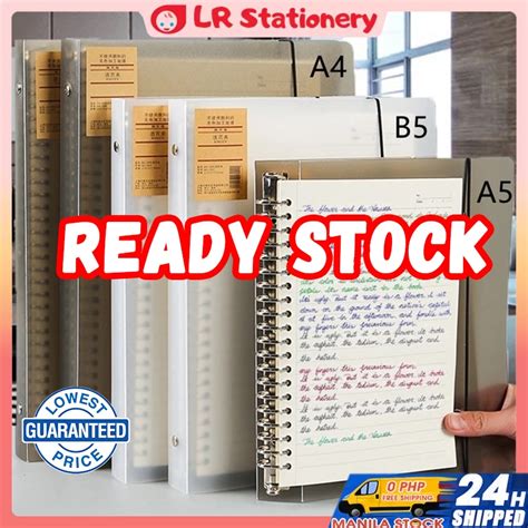 Binder Notebook A5 B5 A4 Refillable Binder Cover Loose Leaf 60 Sheets Binder Notebook Refill W67