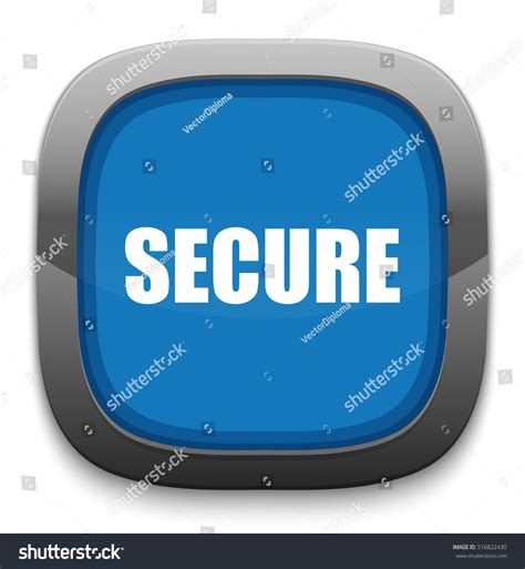 Secure Button Stock Vector Royalty Free 516822430 Shutterstock