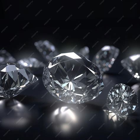 Premium Photo A Close Up Of A Bunch Of Diamonds On A Table Generative Ai