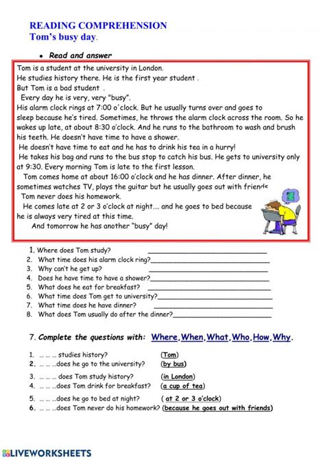 Reading Comprehension Worksheet Grade 5 Printable Pdf Template