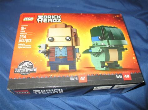 Jurassic World Owen And Blue Velociraptor 4748 Lego Brickheadzbrick