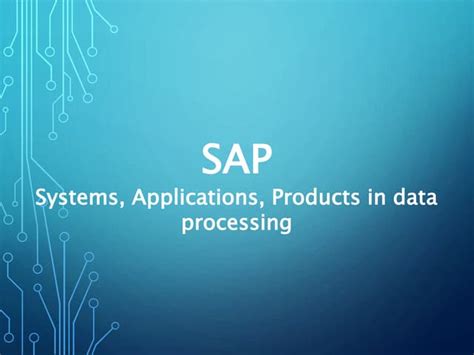 Sap Basics Sap Modules Pptx