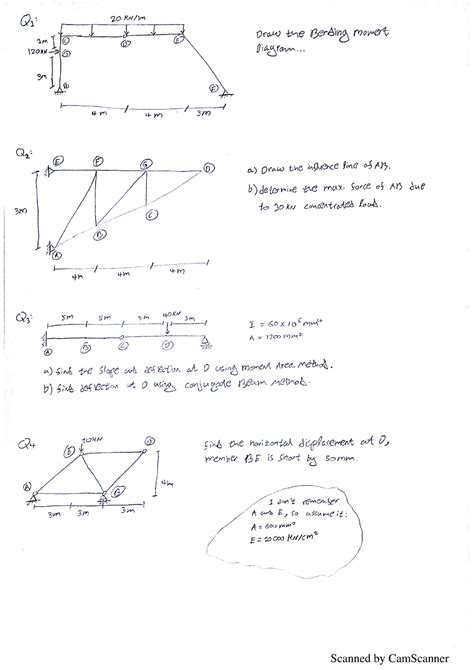 Final Exam Ceng311 Structural Analysis Scanned By Camscanner Studocu