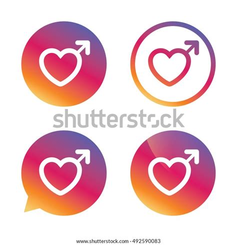 Male Sign Icon Male Sex Heart Stock Vector Royalty Free 492590083 Shutterstock