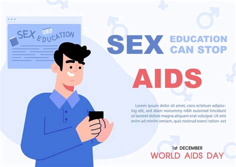 Premium Vector World Aids Day Posters Concept Of Sex Education In Cartoon Character And Flat