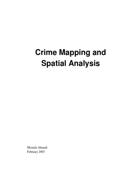 1 Crime Mapping And Spatial Analysis Pdf Pdf Geographic Information