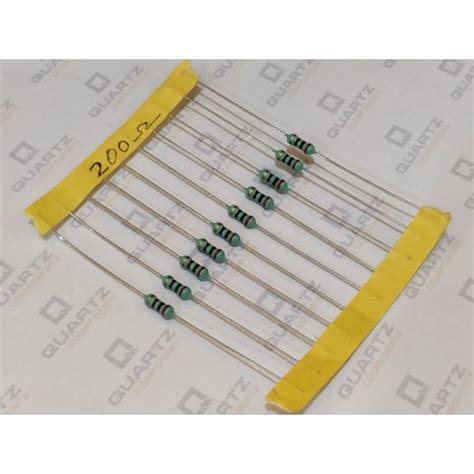 200 Ohm 1 4 Watt Resistor Pack Of 10 Buy 200 Ohm Resistor Online Quartzcomponents