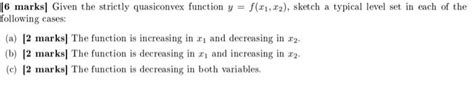 Solved 6 Marks Given The Strictly Quasiconvex Function Y Solved 6 Marks Given The Strictly Quasiconvex Function Y