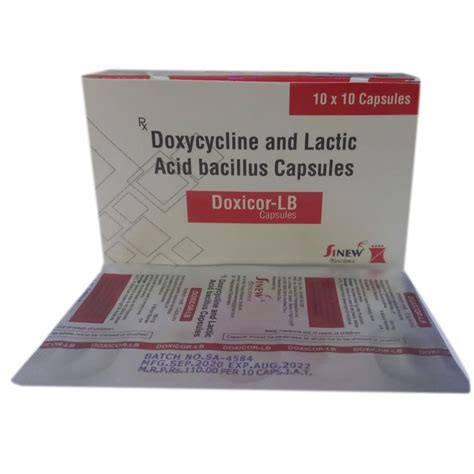 Doxycycline Lactic Acid Bacillus Capsules Sinew Bioscience Prescription At Rs 1100 Box In Rupnagar
