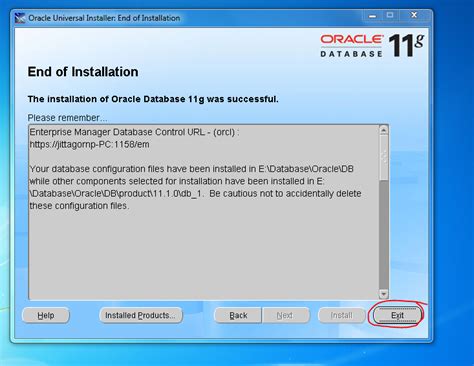 Nascent ติดตั้ง Oracle Database 11g R1 111060 เพื่อใช้งาน กับ