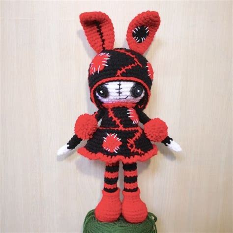 2 In 1 Crochet Pattern Halloween Dolls Creepy Amigurumi Doll Crochet