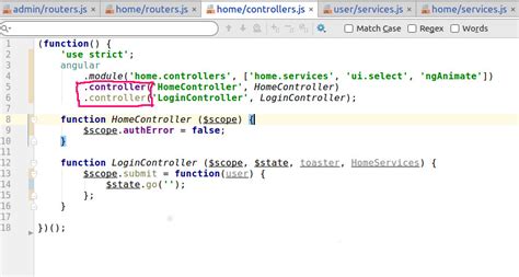 javascript angular controller is not working and it is disabled