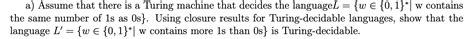 solved a assume that there is a turing machine that decides