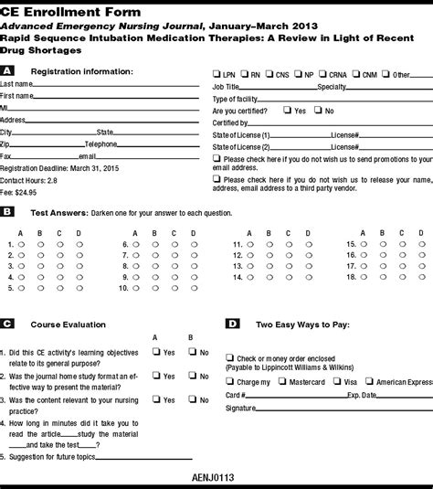 Rapid Sequence Intubation Medication Therapies A Review In Advanced Emergency Nursing Journal