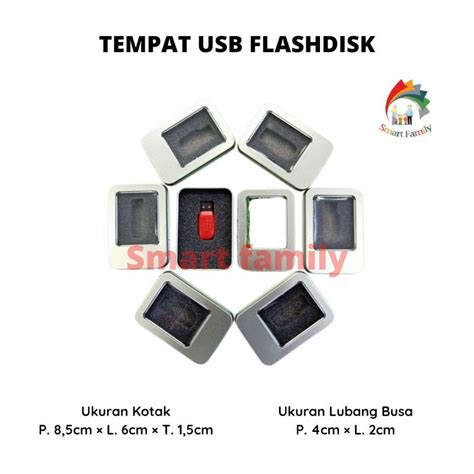 kotak tempat usb flash disk warna silver mettalic lazada indonesia