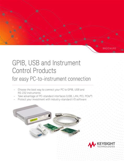 Gpib Usb And Instrument Control Products For Easy Pc To Instrument Connection Pdf Asset Page