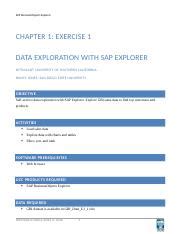 Chapter Exercise Docx SAP BusinessObjects Explorer CHAPTER EXERCISE DATA EXPLORATION