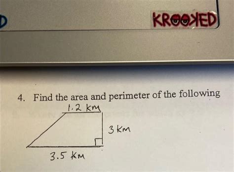 Solved Find The Area And Perimeter Of The Following Chegg