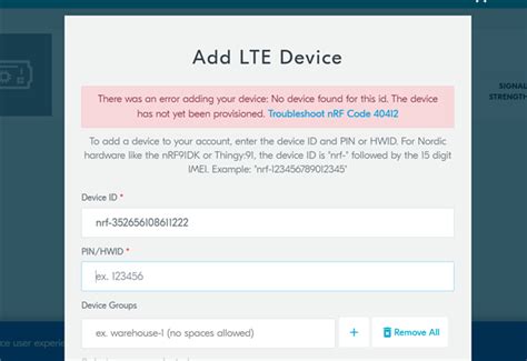 Having Trouble Adding An LTE Device To The Nrf Cloud Nordic Q A Nordic DevZone Nordic DevZone
