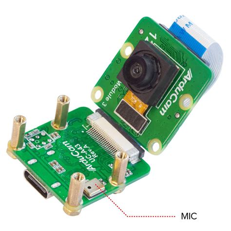 Arducam Wide Angle 12mp Imx708 Usb C Uvc Fixed Focus Camera Module With Microphone The Pi Hut
