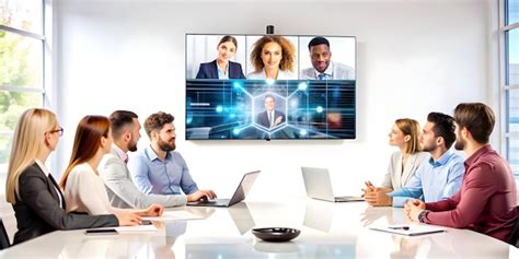 3d Ai Powered Team Collaboration Concept Team Brainstorming With Ai Visuals On Screen Innovation