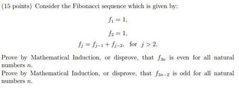 Solved Points Consider The Fibonacci Sequence Which Is Chegg
