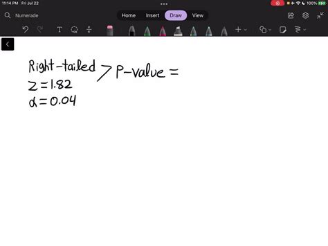 solved find the p value for the indicated hypothesis test with the