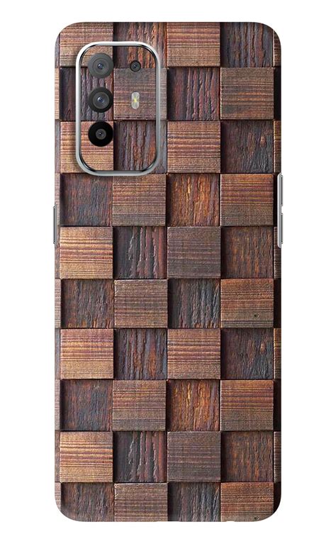 Wooden Cube Design Oppo F19 Pro Plus Back Skin Wrap Only Rs149