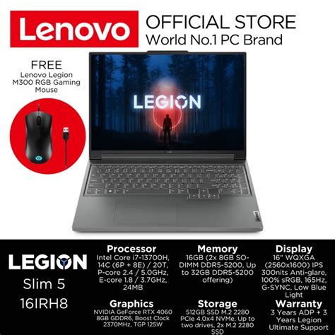Jual Lenovo Legion Slim Irh Wqxga Hz Core I Gen Gb Gb Ya Kid Shopee