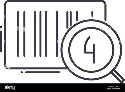 Tracking Barcode Icon Linear Isolated Illustration Thin Line Vector Web Design Sign Outline