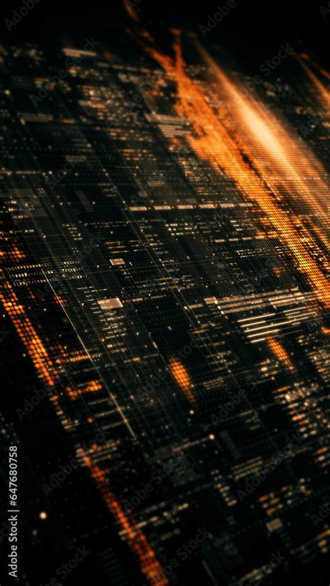 vertical format advanced data matrix simulation with a dynamic and immersive display of