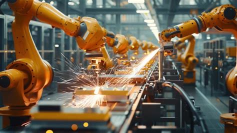 Automated Robotic Arms Working In Car Factory Stock Video Video Of Engineering Efficiency