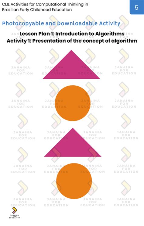 Fun Lesson Plan About Logicsalgorithms For 4 5 Year Olds Aligned With Clil And Bncc Tá Pronto