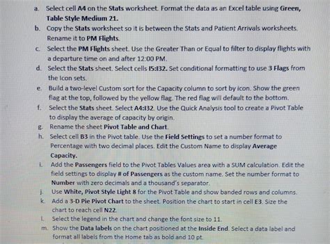 Solved A Select Cell A On The Stats Worksheet Format The Chegg Com