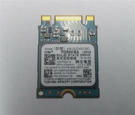 Toshiba Dell CW4VK KBG30ZMS128G NVMe 128GB Solid State Drive for sale ...
