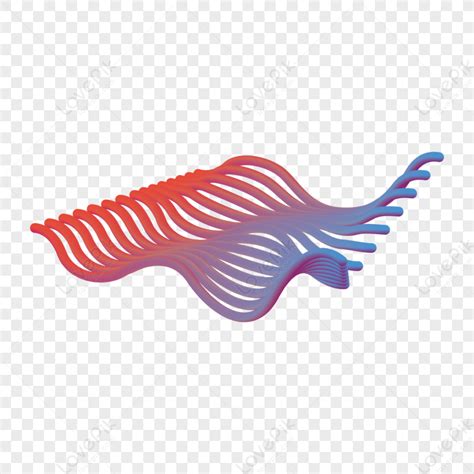 빨간색 파란색 그레이자 추상 3d 파도입니다dna추상 선 Png 일러스트 무료 다운로드 Lovepik
