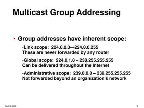Ppt Layer 3 Multicast Addressing Powerpoint Presentation Free