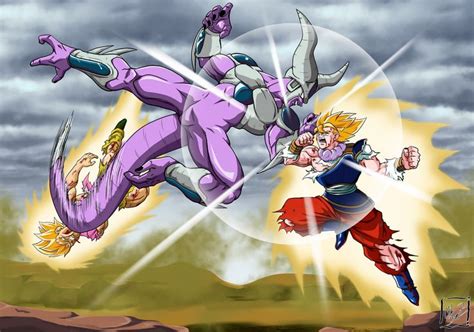 Goku And Vegeta Vs King Cold By Chibidamz By Mobianmonster On