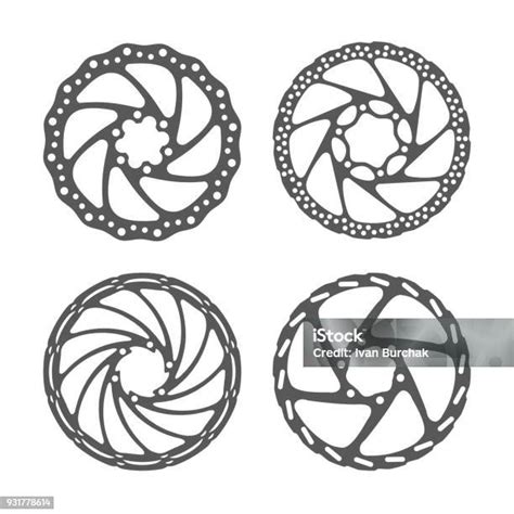 자전거 디스크 브레이크 세트입니다 현실적인 벡터 일러스트 레이 션 디스크에 대한 스톡 벡터 아트 및 기타 이미지 디스크 브레이크 벡터 Istock