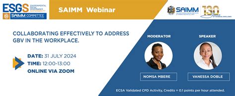 Saimm Collaborating Effectively To Address Gbv In The Workplace Saimm